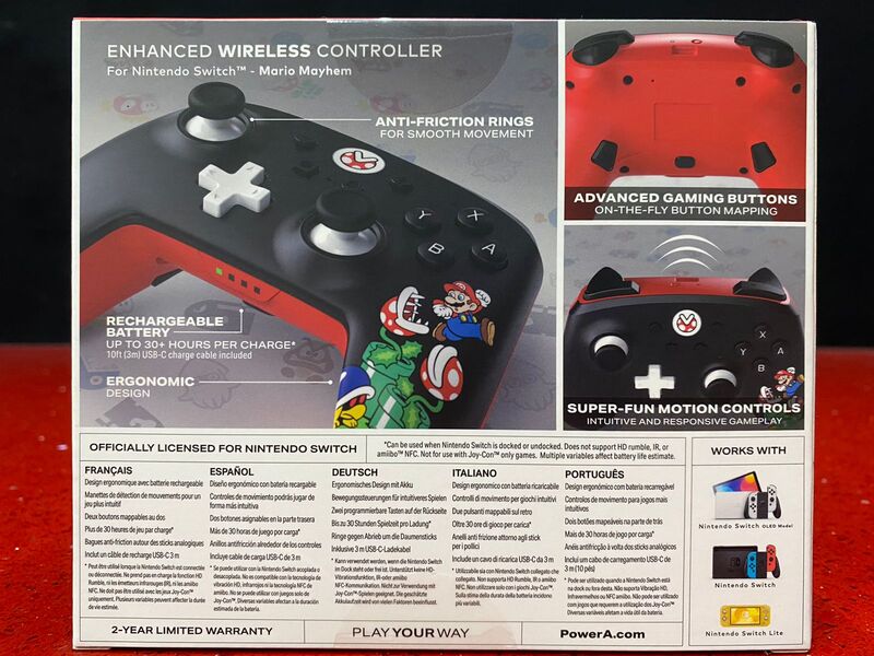 Switch Control Inalambrico Mario Mayhem PowerA – GameStation