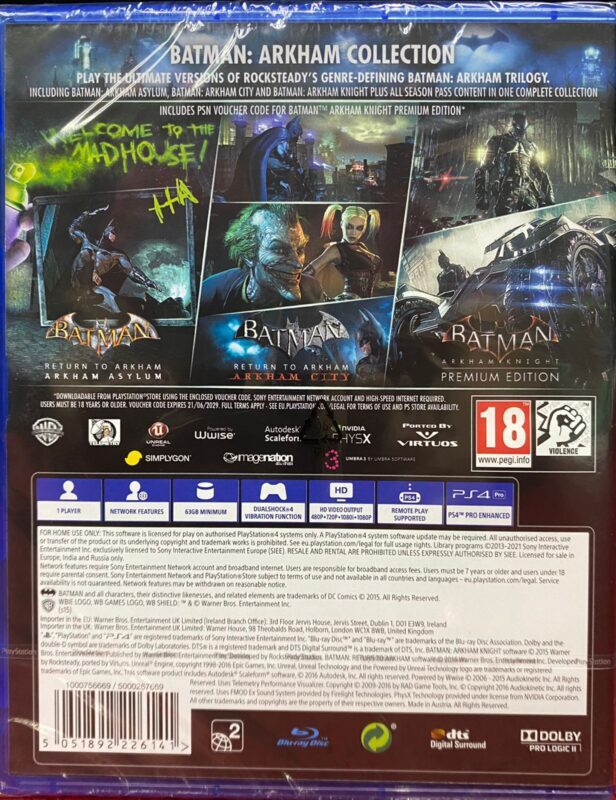 PS4 Batman Arkham Collection – GameStation