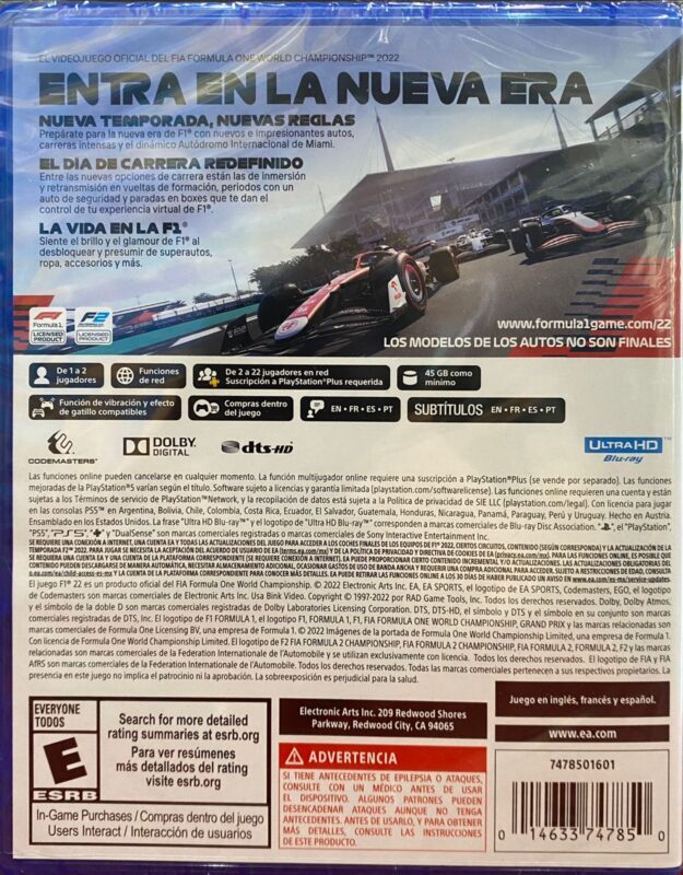 PS5 Formula 1 2022 – GameStation