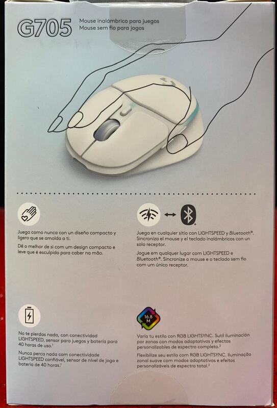 Mouse Gaming RGB Inalambrico G705 Blanco Logitech – GameStation
