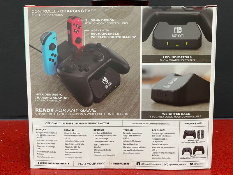 Switch Cargador para control Charging Base PowerA – GameStation