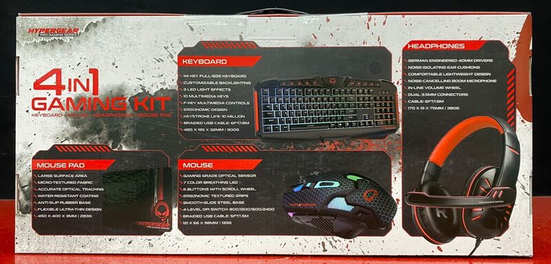 Teclado RGB, Mouse, Auricular y Mouse Pad Gaming Kit 4 en 1 HyperGear ...