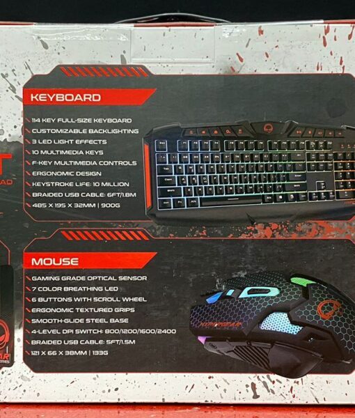 Teclado RGB, Mouse, Auricular y Mouse Pad Gaming Kit 4 en 1 HyperGear ...