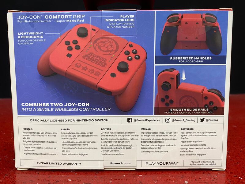Switch JoyCon Comfort Grip Super Mario PowerA – GameStation