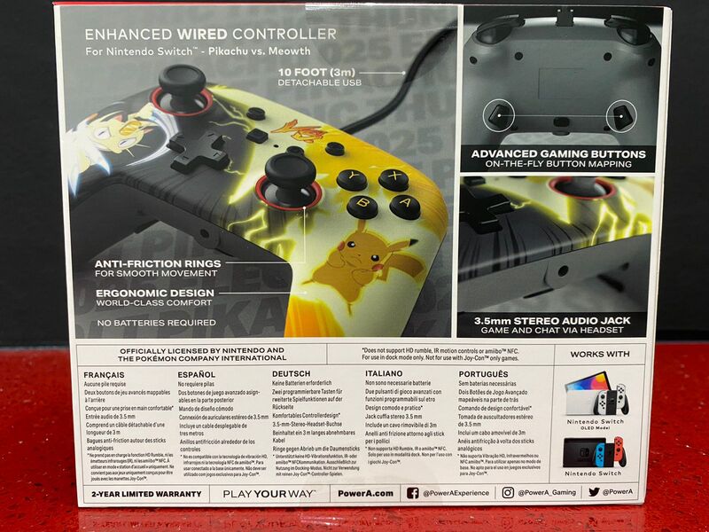 Switch Control Alambrico Pikachu Meowth PowerA – GameStation
