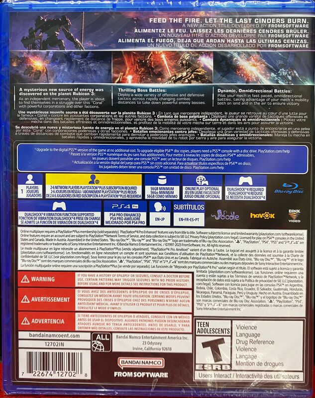PS4 Armored Core VI Fires of Rubicon – GameStation