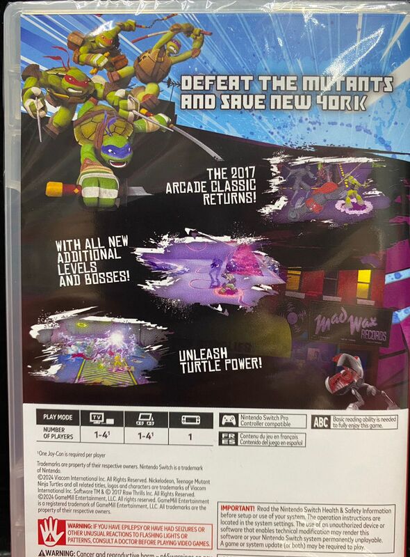 Switch Teenage Mutant Ninja Turtles Arcade Wrath of the Mutants TMNT ...