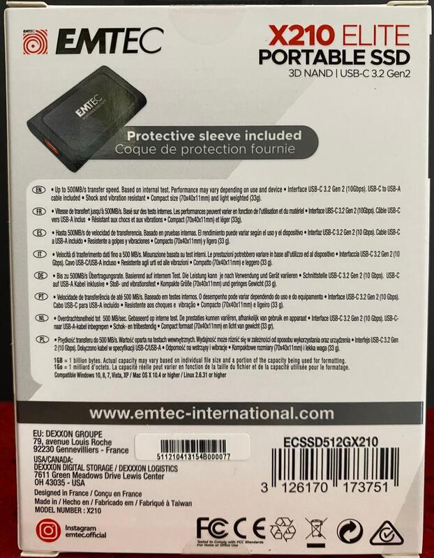 Memoria / Disco duro Portable SSD de 512 GB Emtec – GameStation