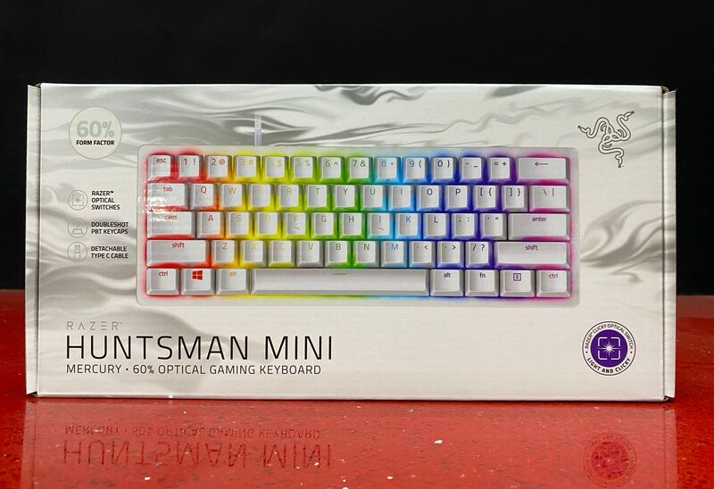 Teclado 60% Optical Huntsman Mini Blanco RGB Razer – GameStation