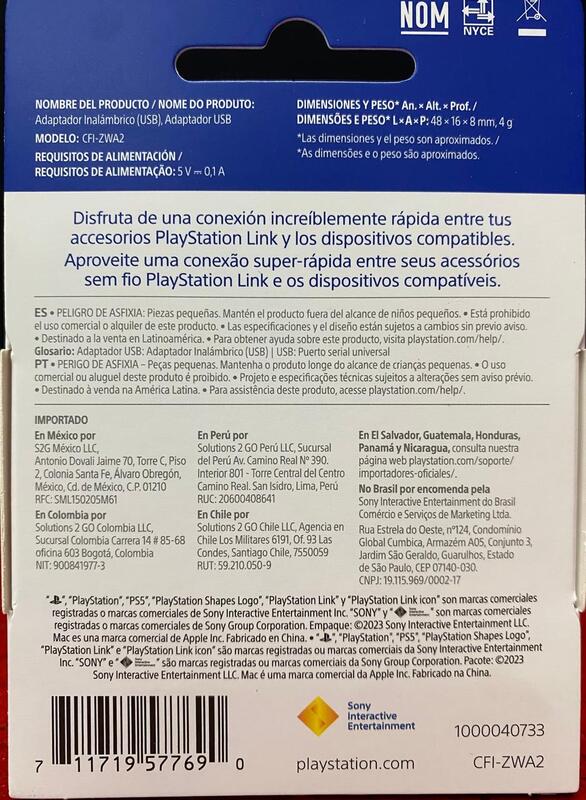 PS5 Adaptador USB Inalambrico de Control Dualsense Link para PC y MAC ...