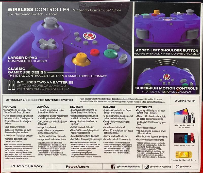 Switch Control Inalambrico GameCube Morado Toad PowerA – GameStation