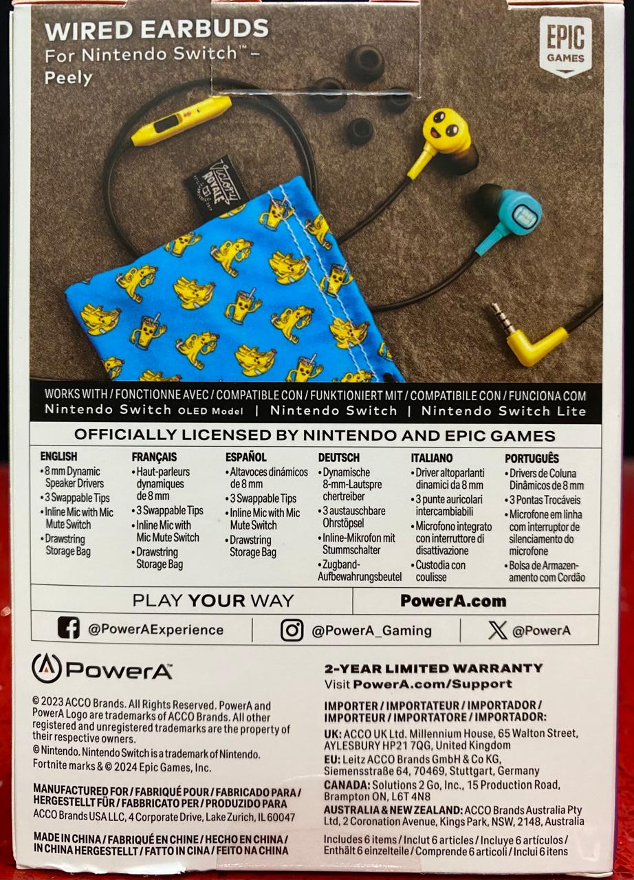 Switch Headset Audifono Alambrico Earbuds Peely Powera Gamestation