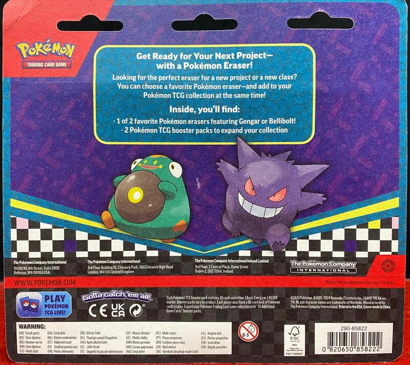 Juego de Cartas Pokemon BTS Borrador + 2 Booster Gengar – GameStation
