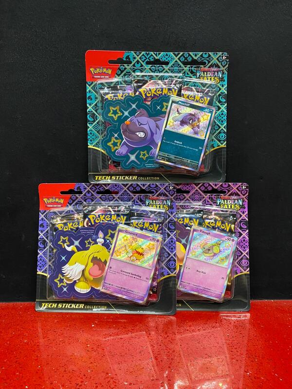 Juego de Cartas Pokemon SV Paldean Fates 3pack Booster – GameStation