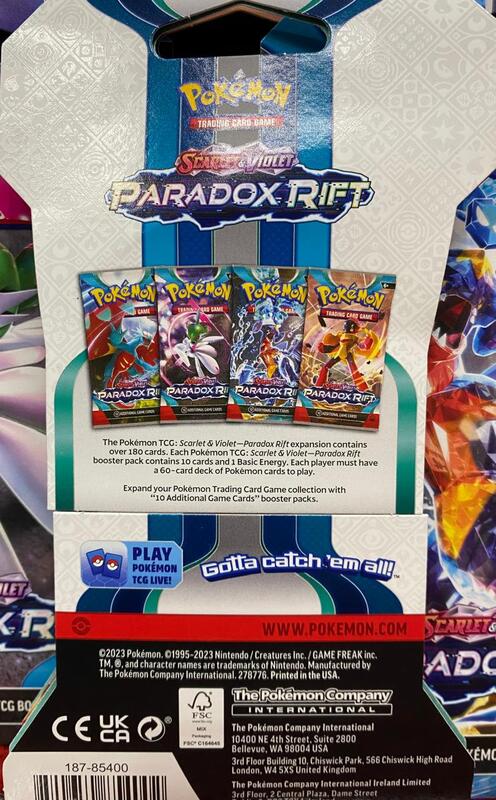 Juego de Cartas Pokemon SV Paradox Rift Sleeved 10pack – GameStation