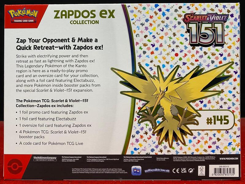 Juego de Cartas Pokemon SV Zapdos ex Collection – GameStation
