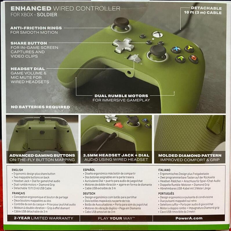 XBOX Control Alambrico Solider Verde PowerA – GameStation