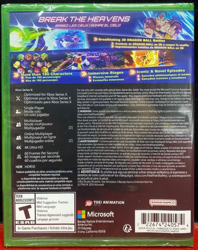 XBOX Dragon Ball Sparking Zero – GameStation