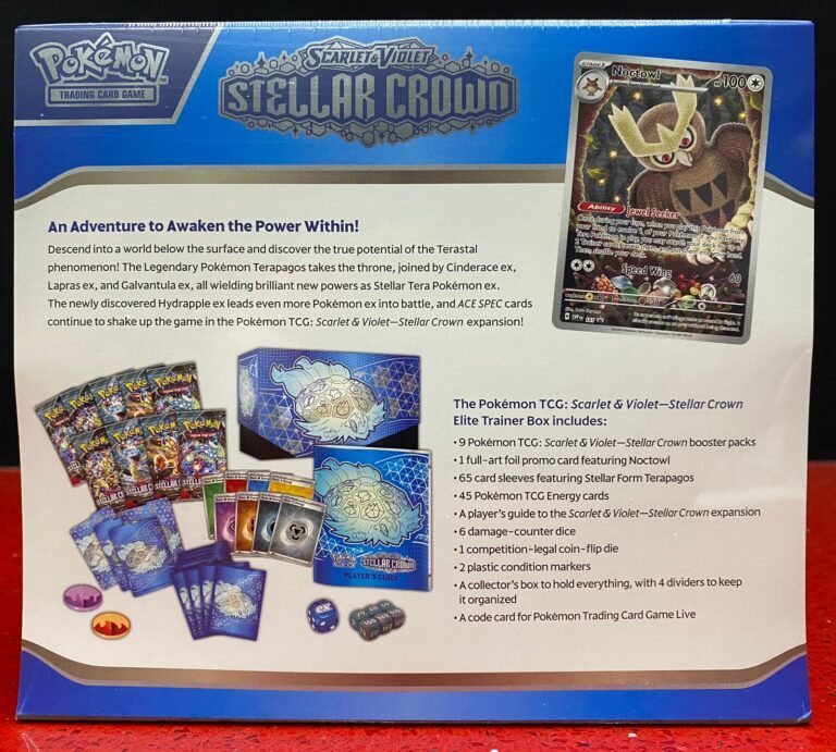 Juego de Cartas Pokemon SV Stellar Crown Elite Trainer Box – GameStation
