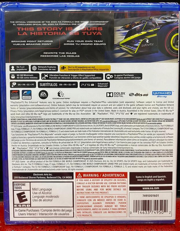 PS5 Formula 1 2025 – GameStation