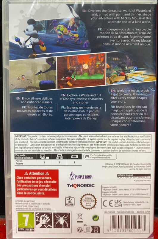 Switch Disney Epic Mickey Rebrushed – GameStation