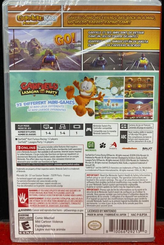 Switch Garfield Kart + Garfield Lasagna Party – GameStation